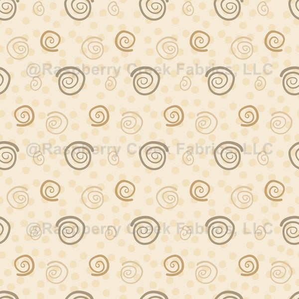 Wavy abstract shapes - Raspberry Creek Fabrics