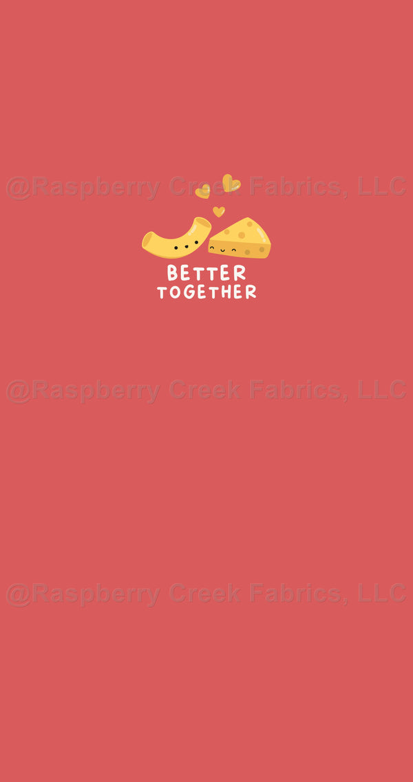 panel print - "Better Together" - macaroni and cheese - pink ...