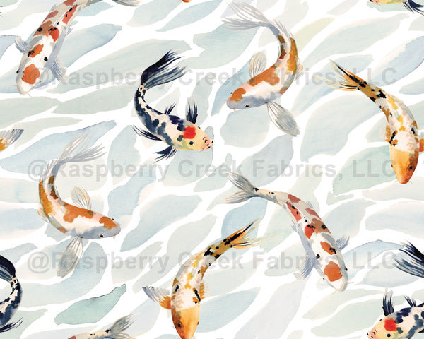 Koi, Stone. Japanese inspired watercolour design in soothing neutral ...