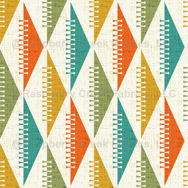 Modern Harlequin Diamonds ©studioxtine - Raspberry Creek Fabrics