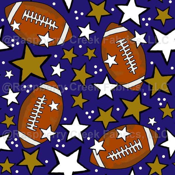 Team Spirit Footballs and Stars in Baltimore Ravens Colors Purple Meta ...