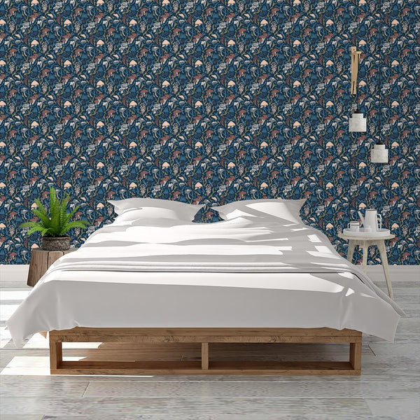 Flavorful Fungi Edible Mushrooms - Cosmic Blue - Raspberry Creek Fabrics