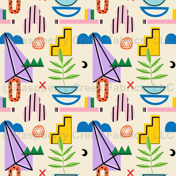 Tropico abstract shapes - Raspberry Creek Fabrics