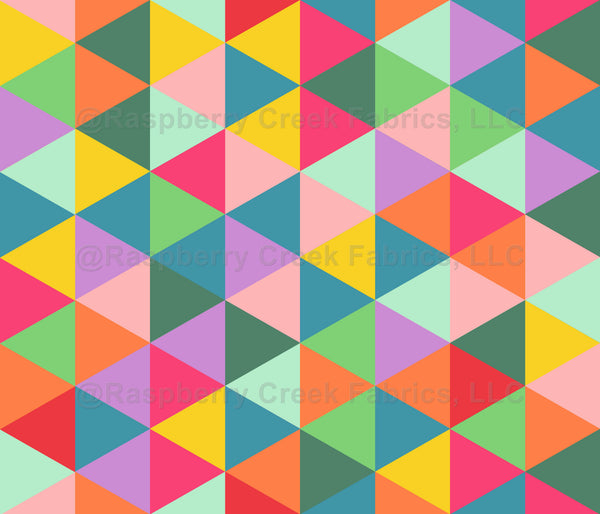 Party Rainbow Triangles - Raspberry Creek Fabrics