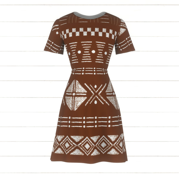 Modern African Tribal Mud Cloth Indigenous Ethnic geometric in Brown a ...