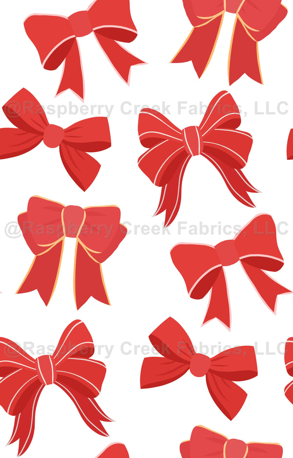 Red ribbons - Raspberry Creek Fabrics
