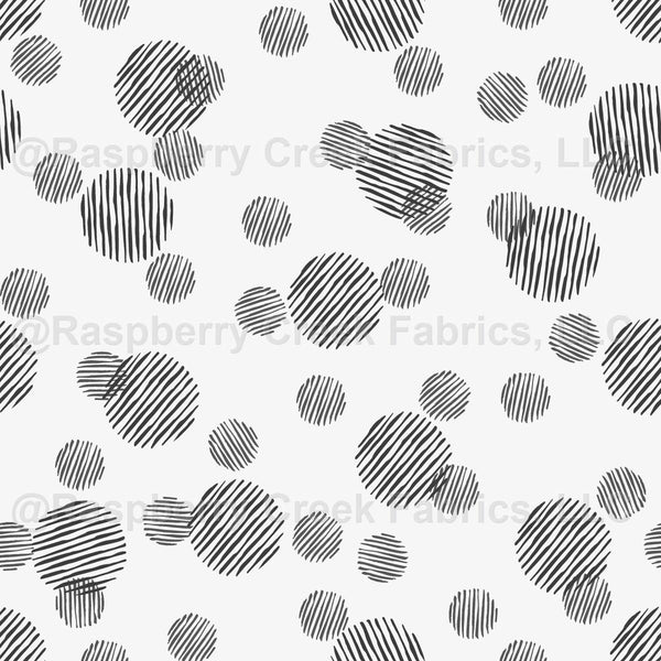 Stripes all over - hand-drawn striped polka dots tossed - large (L) sc ...