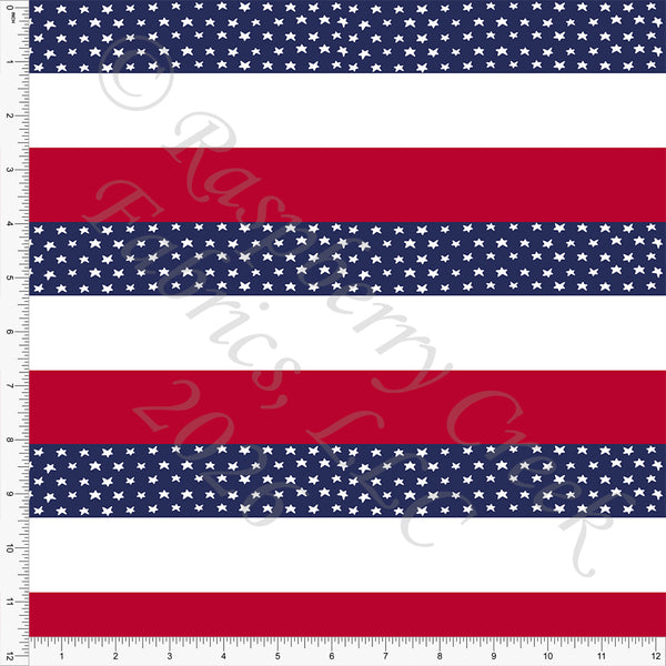 Red Navy Blue White Rugby Star Stripes, Oh My Stars by Bri Powell for ...