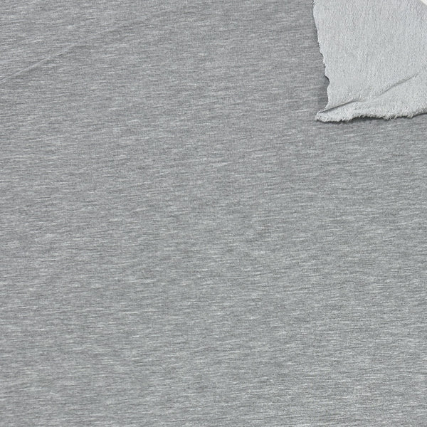 Solid Heathered Grey Bamboo Cotton Spandex French Terry Knit exclusive ...