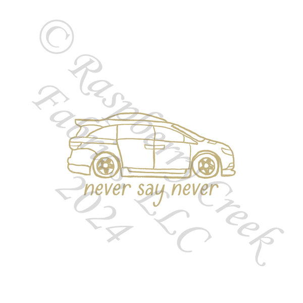 Tonal Khaki Line Drawn Never Say Never Minivan Panel, Mom Wheels by ...