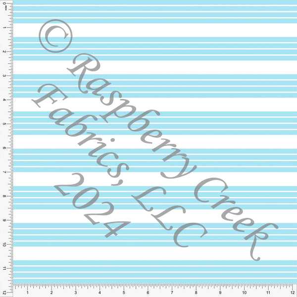 Light Blue and White Stripe Print Fabric, Club Fabrics exclusive at - Raspberry Creek Fabrics