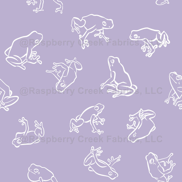 Spring Frogs - Lilac - Raspberry Creek Fabrics