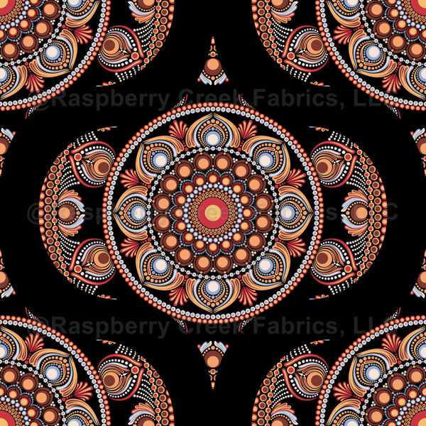 Safari Sunset Bohemian Star Fall Mid Mod Ogee Mandala - Raspberry Creek ...