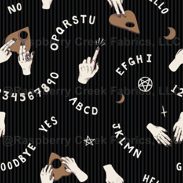 Ouija - Black - Raspberry Creek Fabrics