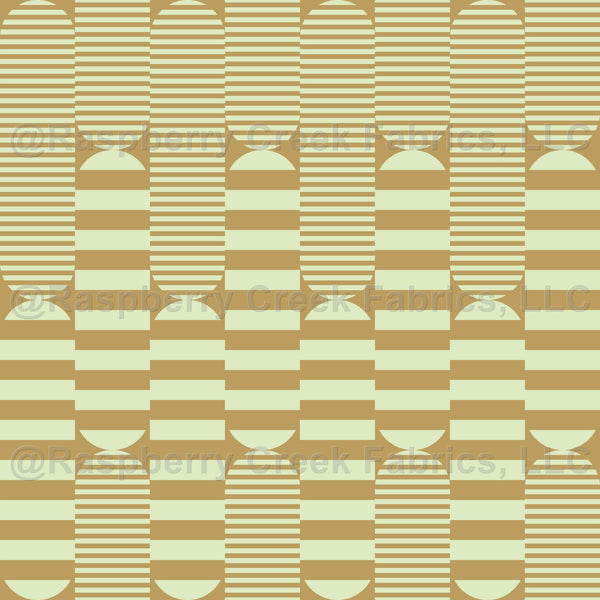 Geometric Cheater Quilt with stripes in vertical rounded stripes. Mode ...