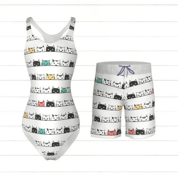 Black and white cats - Raspberry Creek Fabrics