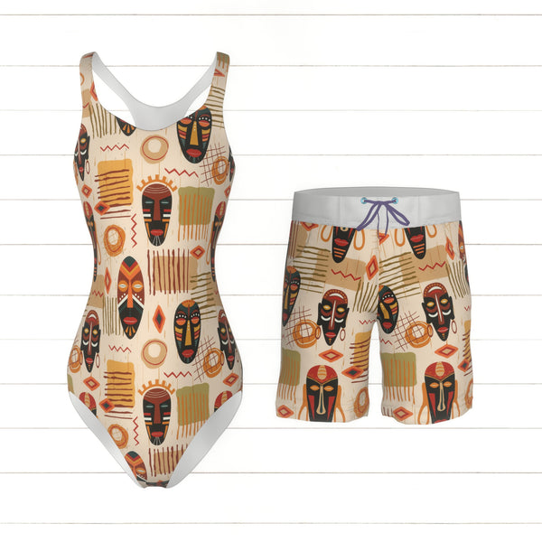 African tribal ethnic pattern - Raspberry Creek Fabrics