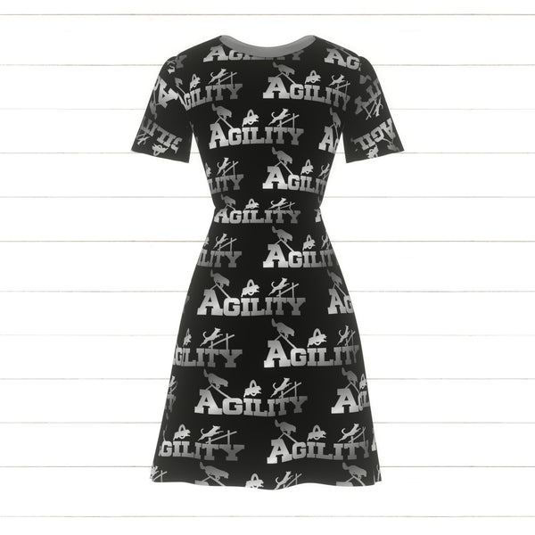 Dog Agility Black Silver - Raspberry Creek Fabrics