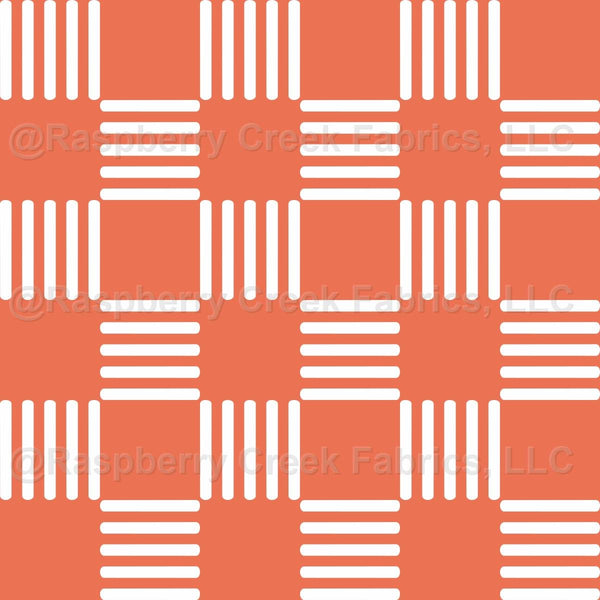 Plaid pattern - small checkerboard - dark orange and white checks ...