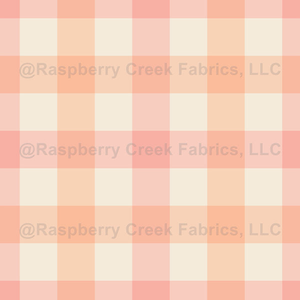 Peach Fuzz Peach Pearl Plaid - Peach Plethora - pink gingham ...