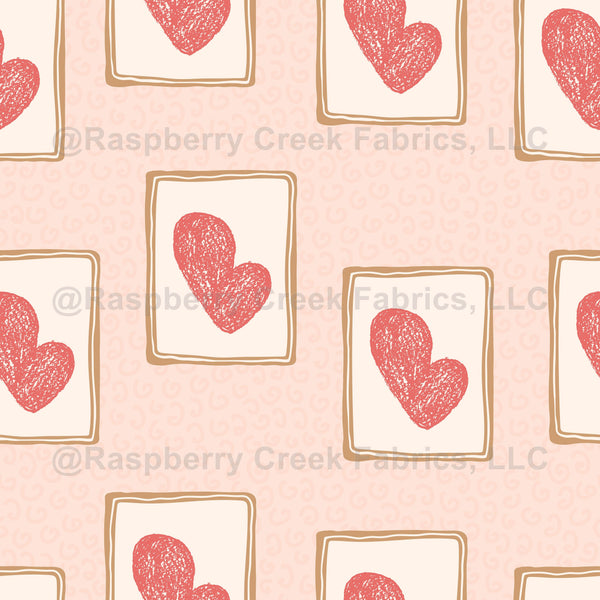 Hearts on rectangular frames - Raspberry Creek Fabrics