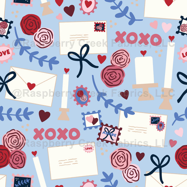 Letters of Love - Pale Blue Base - Love Letters Collection - Raspberry ...