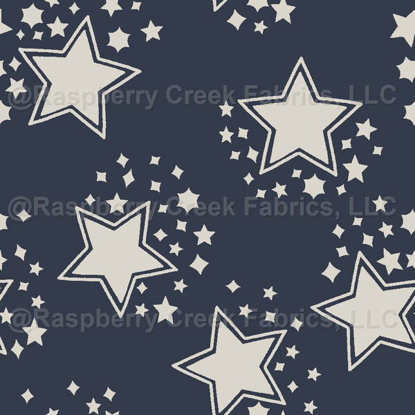 Playful Star Scatter on Ship Grey – Versatile Modern Kids & Holiday Pa ...
