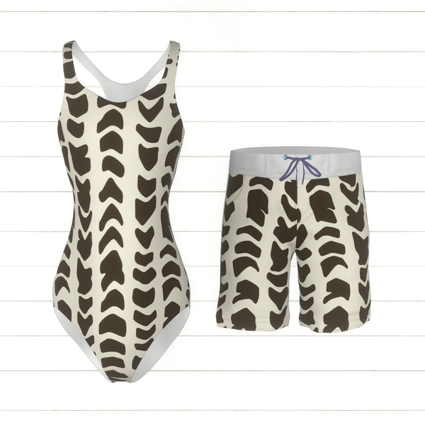 1” Brown on Cream Vertical Hebrew Cone Shell Design - Raspberry Creek ...