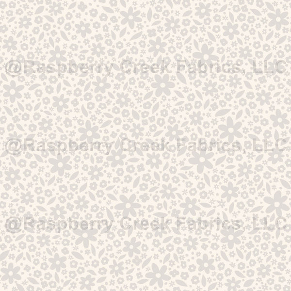 Timberwolf Gray Ditsy Floral Cottagecore Daisies - Micro Boho Daisy Fl ...