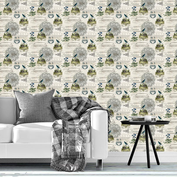 ARBORETUM VINTAGE VICTORIAN BIRD - WALLPAPER - Raspberry Creek Fabrics