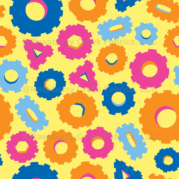 Gears in Motion A Playful Pattern of Colorful Gears and Cogs Turning a ...