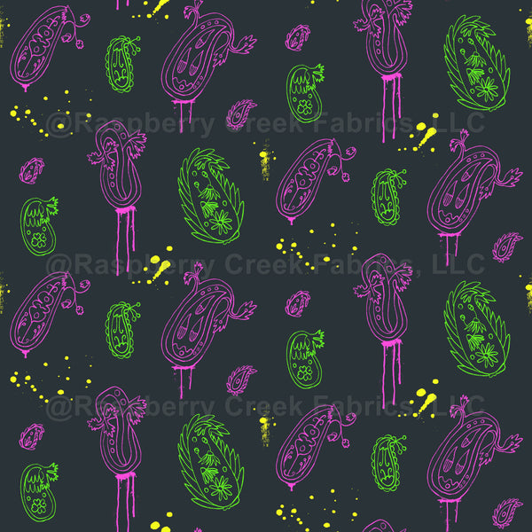 Paisley spray graffiti - Raspberry Creek Fabrics