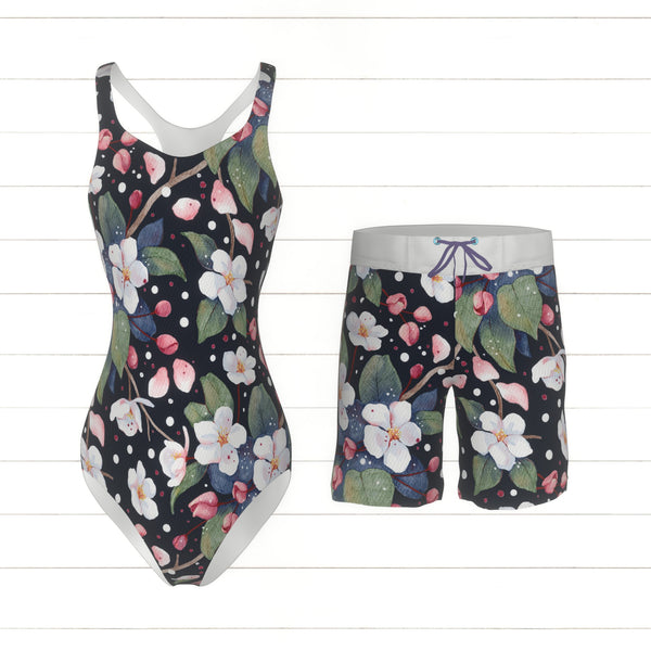 Apple Blossom (Tangaroa) – Watercolor Floral Pattern - Raspberry Creek ...