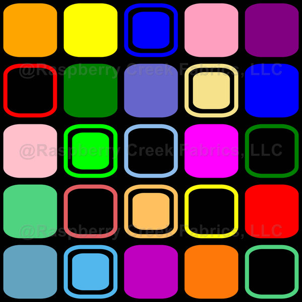 Bauhaus, Retro Style, Vintage, Colorful Squares, Black Background ...