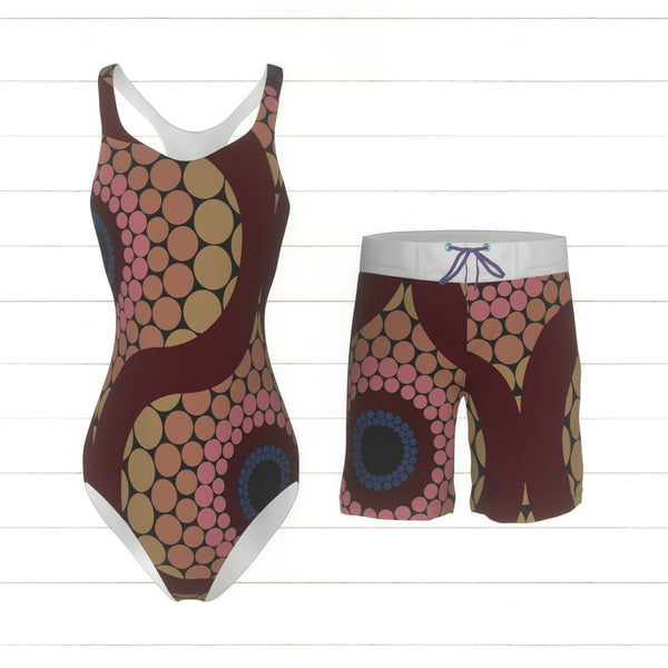 Radiant Royal Circle Dot Mandala Ogee Pattern - Raspberry Creek Fabrics