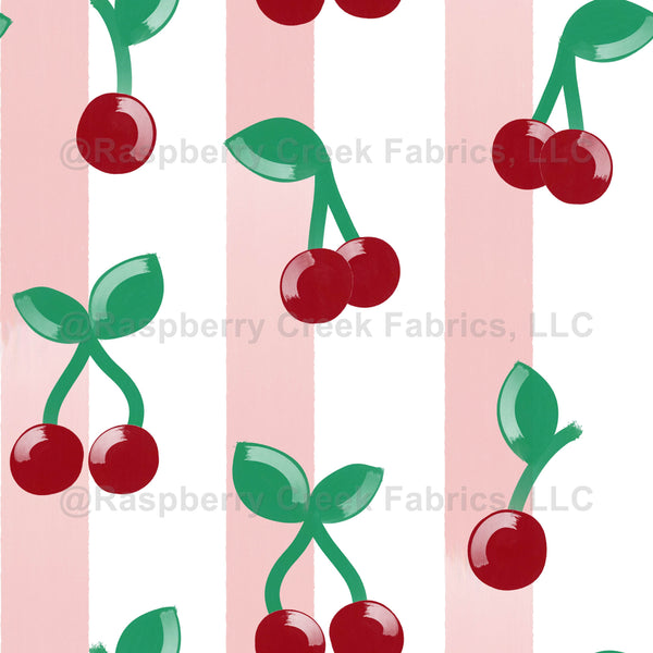 Cherry Stripes - Raspberry Creek Fabrics