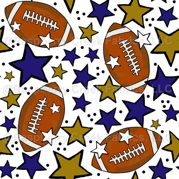 Team Spirit Footballs and Stars in Baltimore Ravens Colors Purple Meta ...