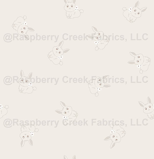small cute easter bunny rabbits with flowers in mist - Raspberry Creek ...