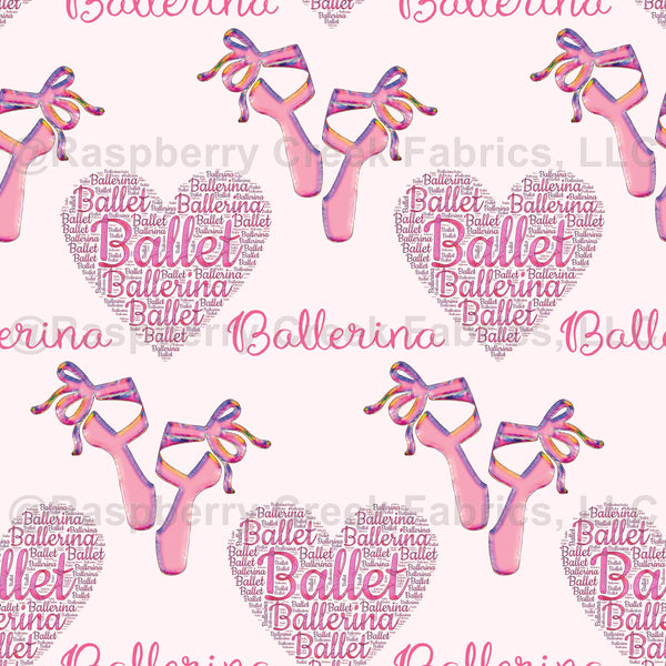 Ballet Shoes Pop Art Mosaics With Ballerina Ballet Heart - Raspberry ...