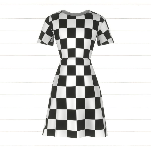 Black and white checkered fabric - Raspberry Creek Fabrics