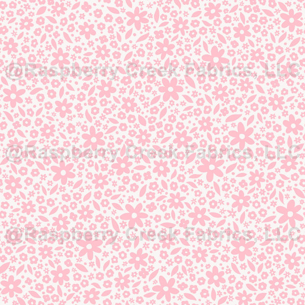 Pink Ditsy Floral Cottagecore Daisies - Micro Boho Daisy Flowers ...