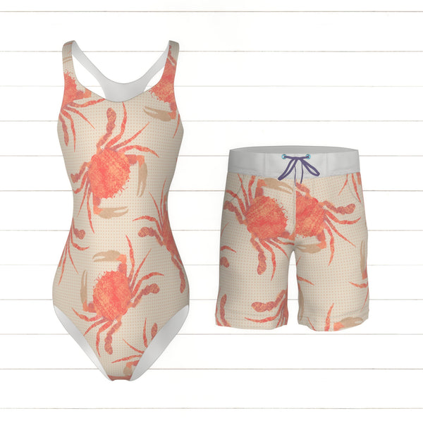 Crab - Peach Fuzz pantone 2024 by pakantahandmade - Raspberry Creek Fabrics