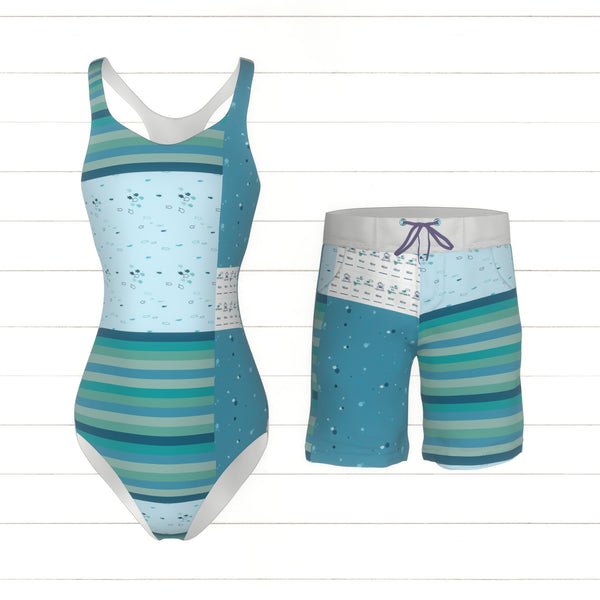 Project Under the Sea: Complete Swim Set Ocean - Raspberry Creek Fabrics