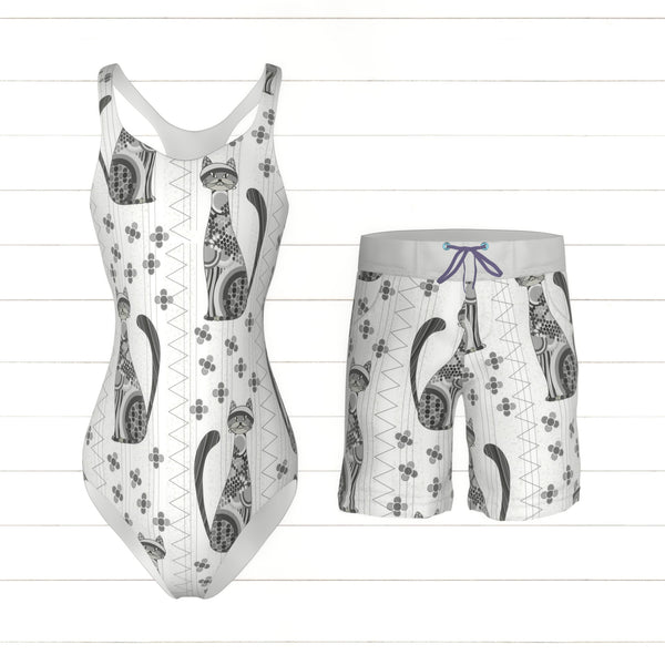 Black and white cats - Raspberry Creek Fabrics