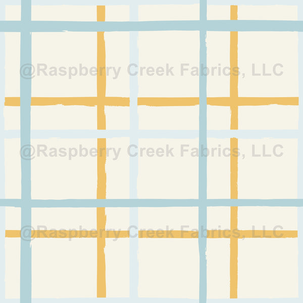 Light Blue Plaid Wallpaper - Raspberry Creek Fabrics