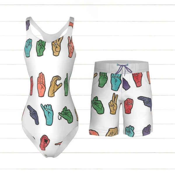 Sign language, Alphabet, watercolor, ASL, ASLsign, rainbow, education ...