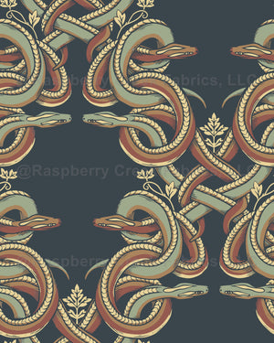 Twisted Snakes Damask - Raspberry Creek Fabrics