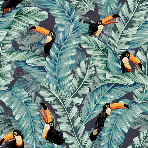 Toucans in Palm Trees - Raspberry Creek Fabrics
