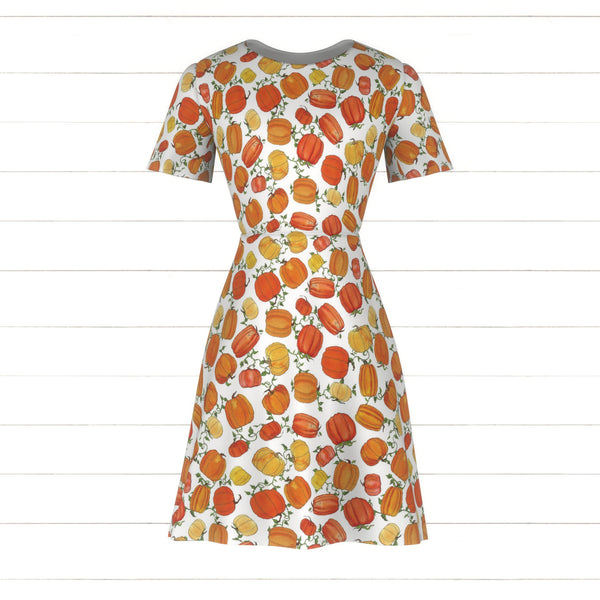 Tonal Orange Mustard and Green Vine Pumpkins, Fall Into Halloween By B ...