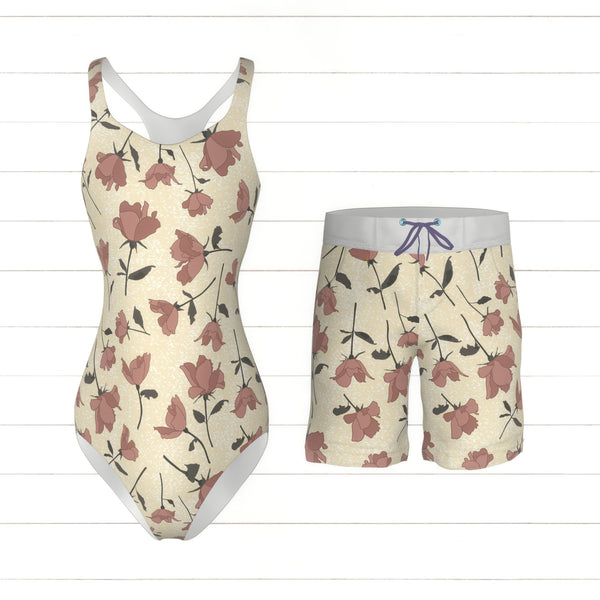 Dusty Pink Roses | Bloom Collection - Raspberry Creek Fabrics